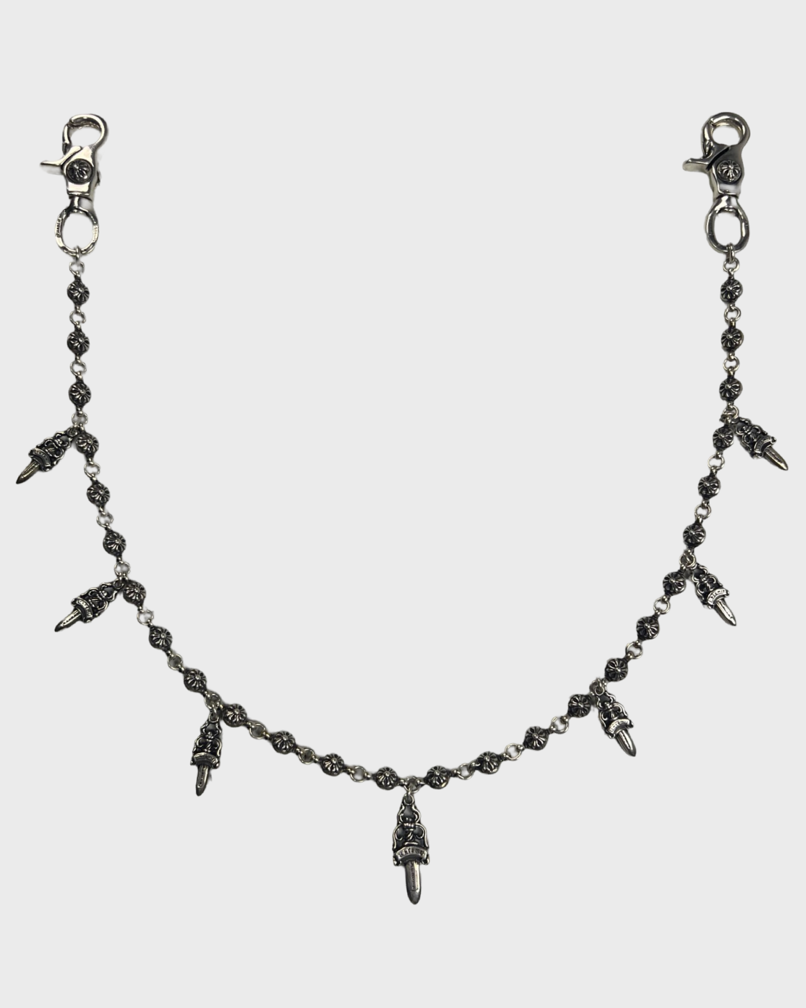 Chrome Hearts Dagger Sword Double Clasp Wallet Chain SZ:OS – Bankofgrails