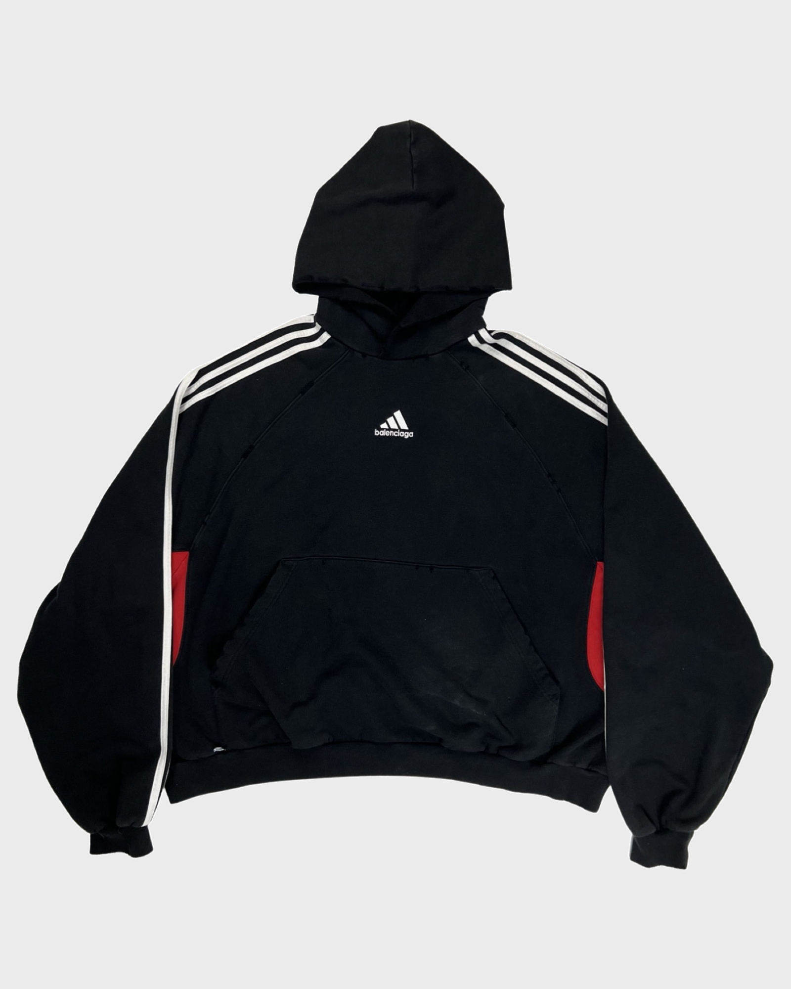 Balenciaga x Adidas Teamgeist black red hoodie SZ:2 – Bankofgrails